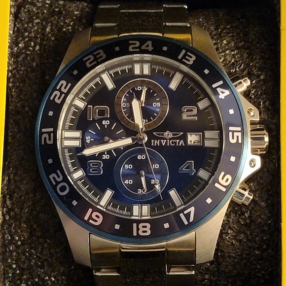 Invicta | Accessories | Invicta Pro Diver Blue Dial Mens Chronograph ...